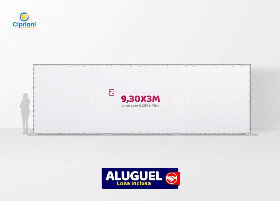 Locação de Backdrop Boxtruss com Lona - 9,30 x 3,00 M